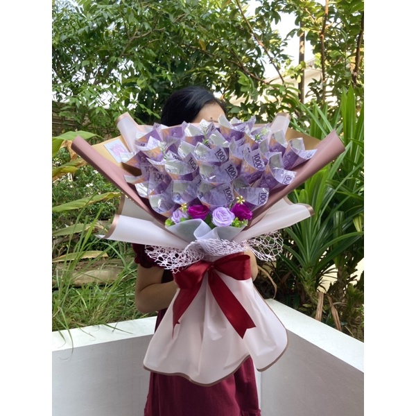 Jual Money Bouquet Buket Uang (30 Lembar) Bisa Custom Gift Wisuda ...
