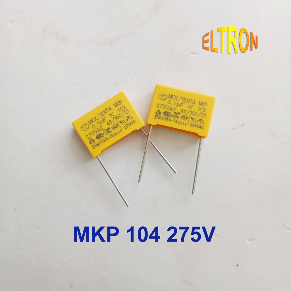 Jual Kapasitor 100nF 275V Capasitor 0.1uF 275V MEX TENTA MKP X2 Pitch 15mm | Shopee Indonesia