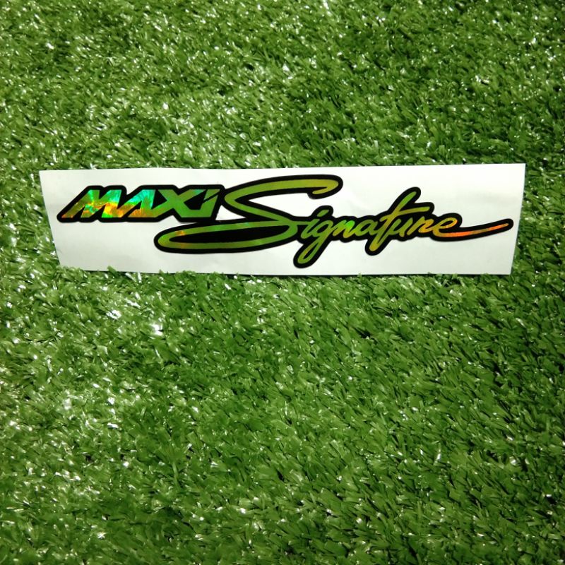 Jual sticker premium hologram stiker maxi signature # nmax, xmax, lexi ...