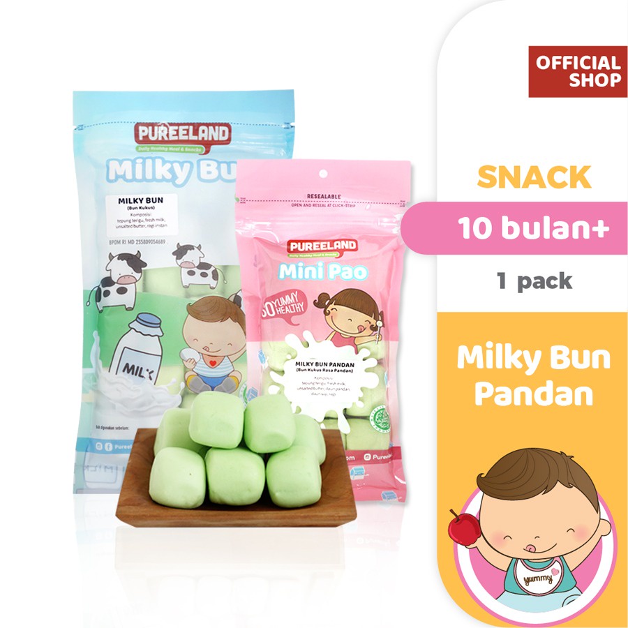 Jual Pureeland Baby Milky Bun / MPASI Bayi Organik / Makanan Bayi ...