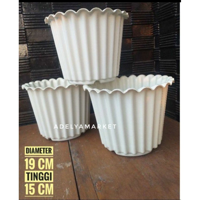 Jual 6 pc Pot mawar 20 / pot putih 20 oasis | Shopee Indonesia