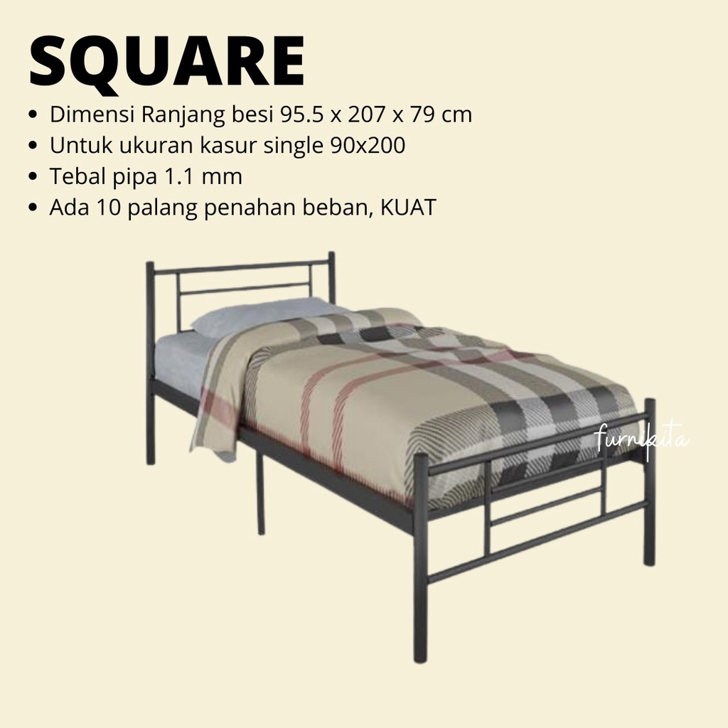 Jual RANJANG BESI ORBITREND SQUARE 90X200 | Shopee Indonesia
