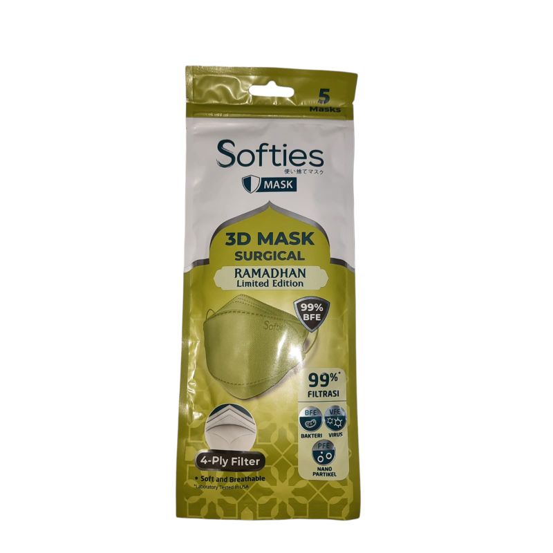 Jual Masker Softies 3D Mask Surgical 4-ply model KF94 Ramadhan Limited ...