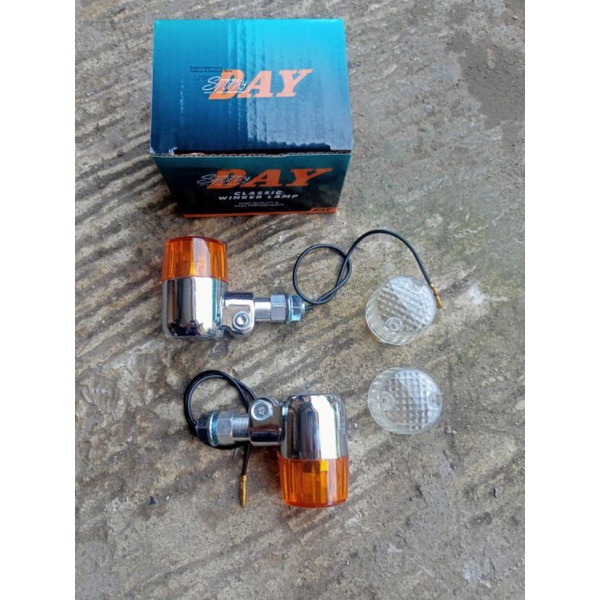 Jual sein palu bulat cb gl megapro tiger day / lampu sen retro custom ...