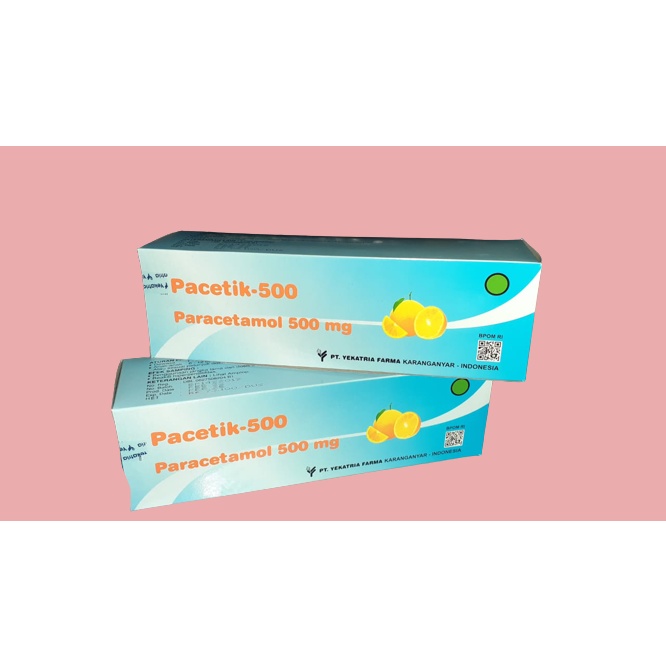 Jual PACETIK 500 - PARACETAMOL 500MG PER BOX ISI 10 STRIP (YEKATRIA ...
