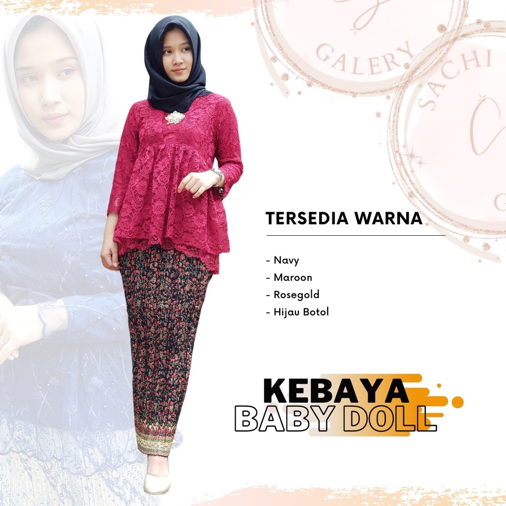 Jual KEBAYA BABY DOLL ORIGINAL / KEBAYA MODERN / KEBAYA COUPLE / KEBAYA ...