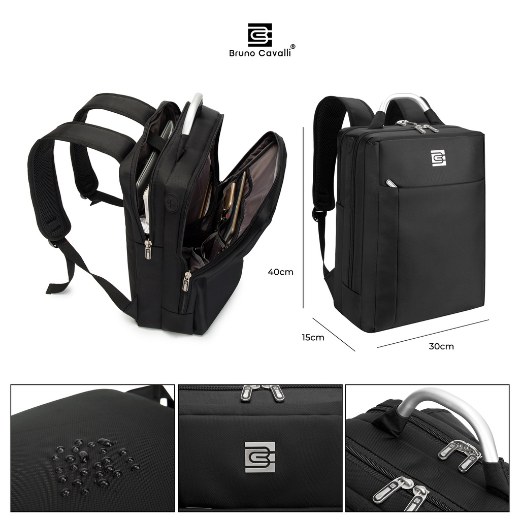 Jual Bruno Cavalli Mii 4 18L Backpack Laptop USB 8400 | Shopee Indonesia