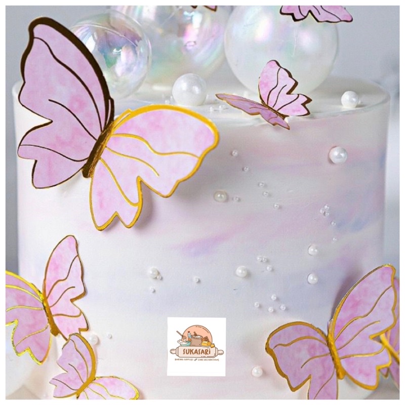 Jual Topper hiasan kupu kupu Butterfly no(2) Pink 10pc dekorasi cake ...