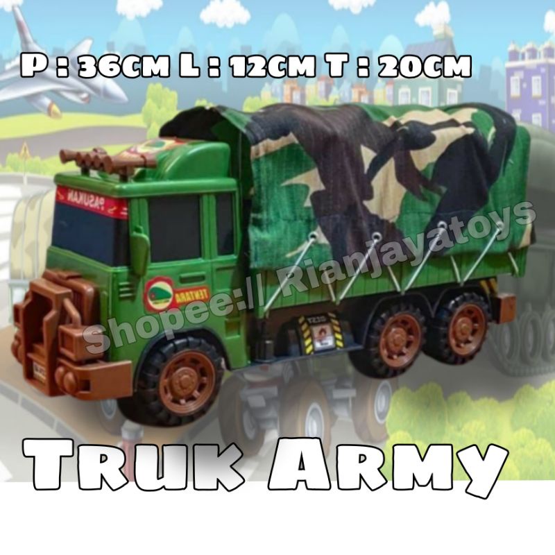 Jual BISA COD!! Mainan Mobil Truk Tentara Serdadu Army Indonesia ...