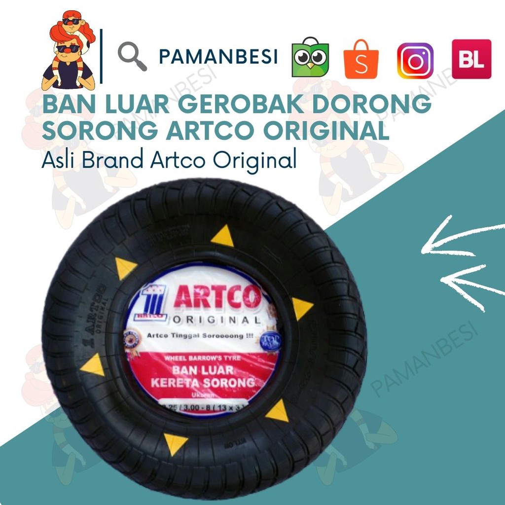 Jual Ban luar gerobak dorong sorong Artco Original | Shopee Indonesia