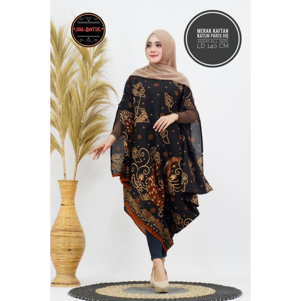 Jual MERAK KAFTAN DRESS WANITA PEREMPUAN BATIK PREMIUM MODERN DRESS ...