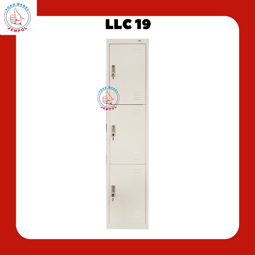 Jual Lemari Besi LLC-19 ECHO IMPORT/Locker 3 Tingkat/Loker Pakaian 3 ...