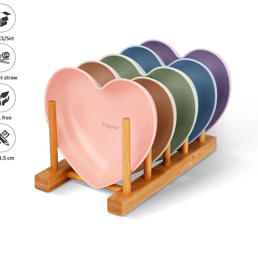 Jual FREE SHIPPING freemir Set 5 Pcs Piring Saji Karakter Bentuk Hati ...