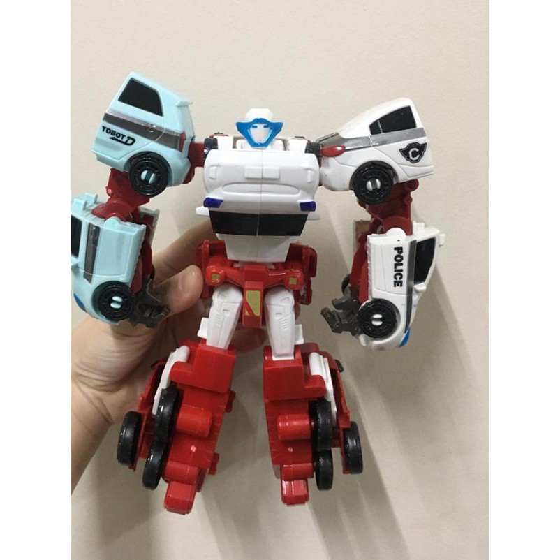 Jual Mainan Anak Tobot Quatran Merah Putih 4in1 Transfomers Robot Mobil ...
