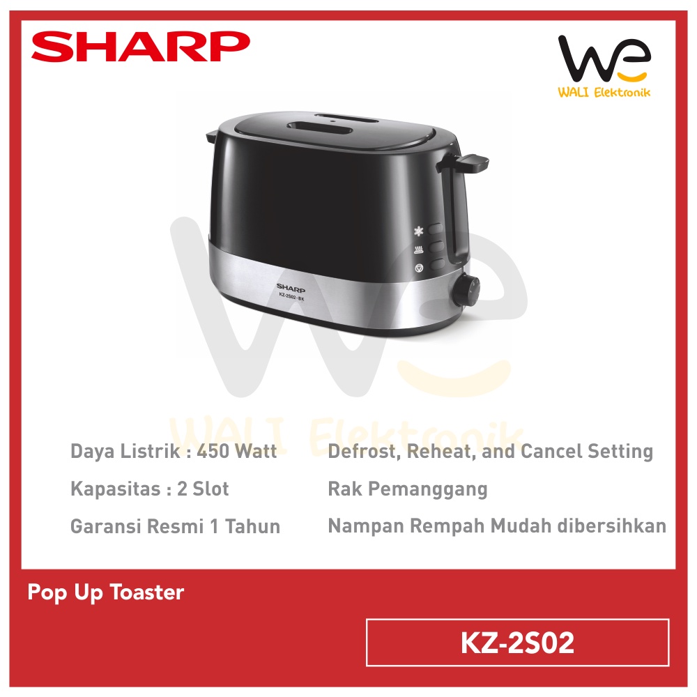 Jual SHARP TOASTER KZ-2S02-BK / KZ2S02BK / KZ2S / TOASTER | Shopee ...