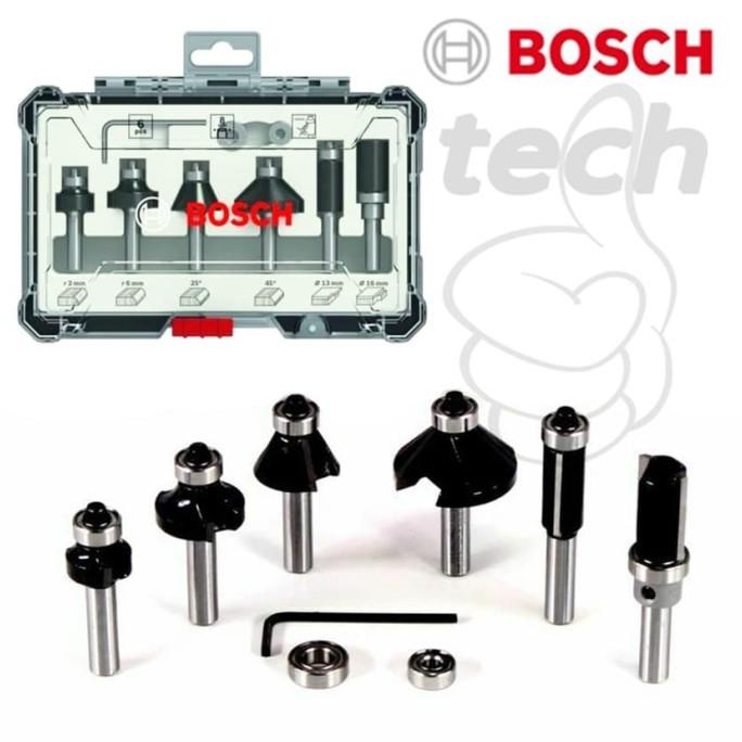 Jual Mata Ruter Set Profil Bosch Router Bit Sets 6pcs Trim and Edging ...