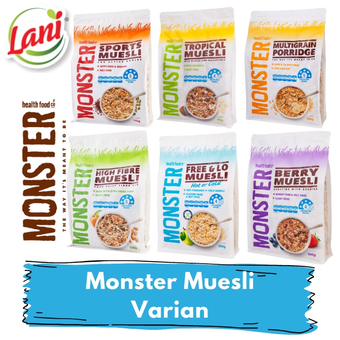 Jual Monster Muesli Cereal Sport / Hi Fibre / Tropical / Multi / Free ...