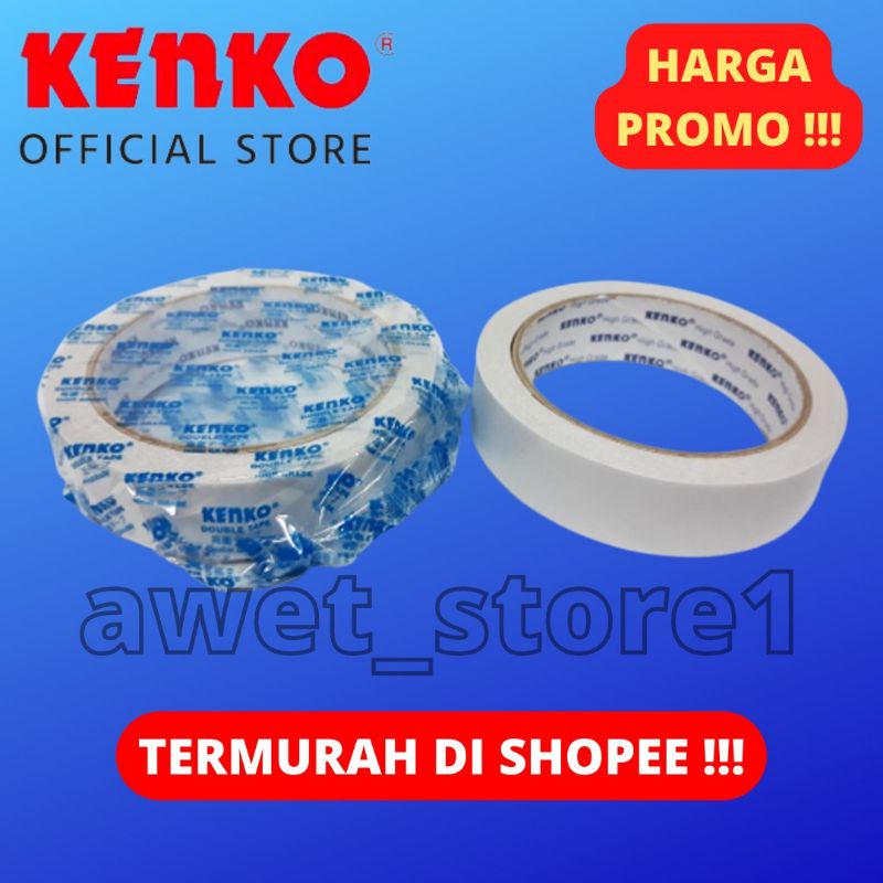 Jual Double tape Double Tip Kenko 1 inch / 24 mm x 15 yard (1 roll) | Shopee Indonesia