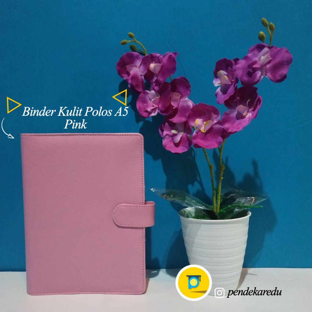 Jual BINDER POLOS KULIT READY A5 20 Ring - Tempat Kertas Binder Loose ...