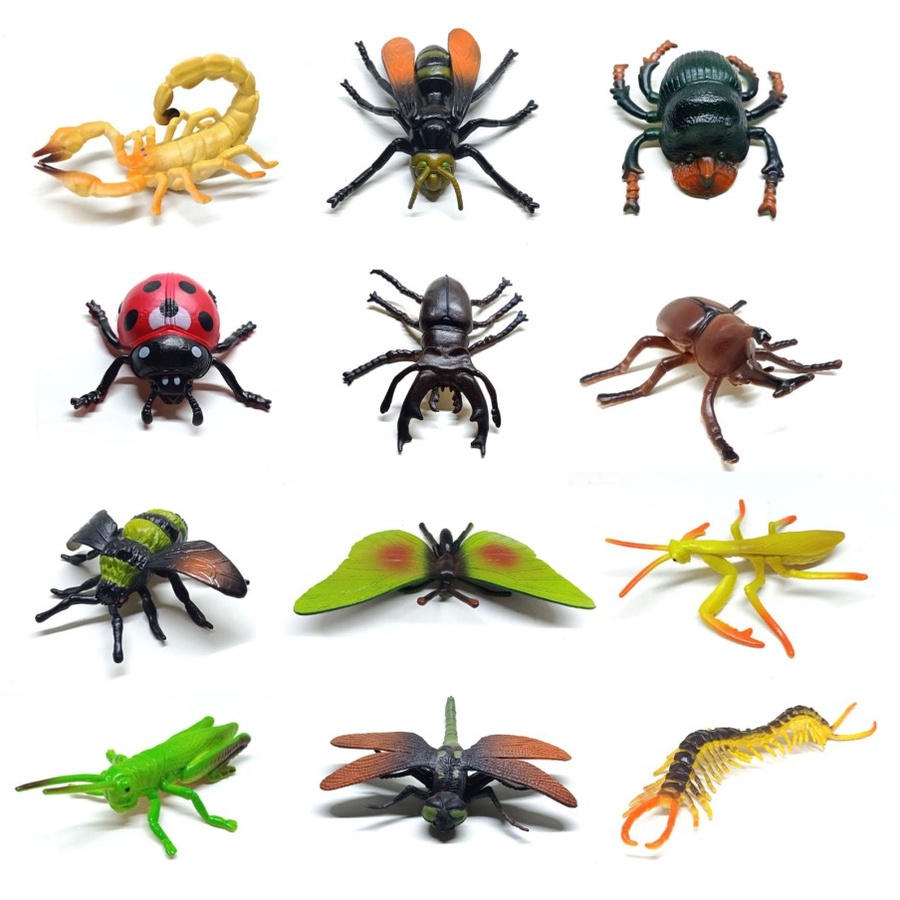Jual Mainan Anak Binatang Karet Serangga Mystical Insects isi 12 pcs ...