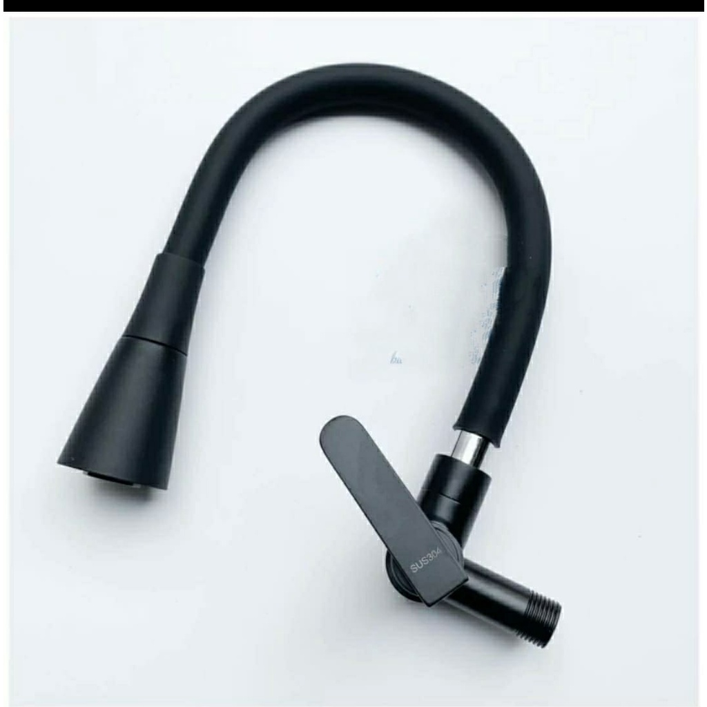 Jual Kran air Angsa Fleksibel 2in1 TEMBOK Stainless 304 HITAM 37A -sink ...