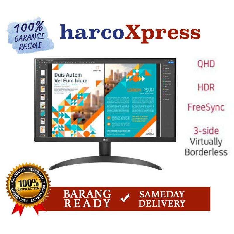 Jual Monitor LED LG 24QP500 IPS QHD 1440p HDR freesync hdmi dp ...