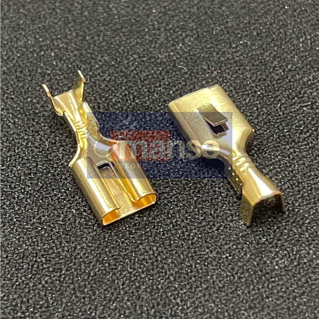 Jual Skun Gepeng Female 6.3mm / Terminal Kabel Cewek 6,3 mm (isi 100 ...