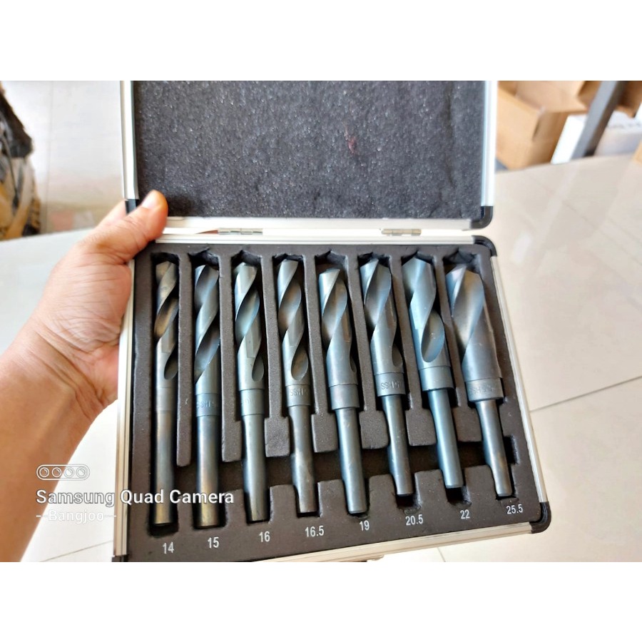 Jual Mata bor besi set 8pcs hss cobalt DRILLPRO drill bit set dim besar 14mm 15mm 16mm 16.5mm 20 ...