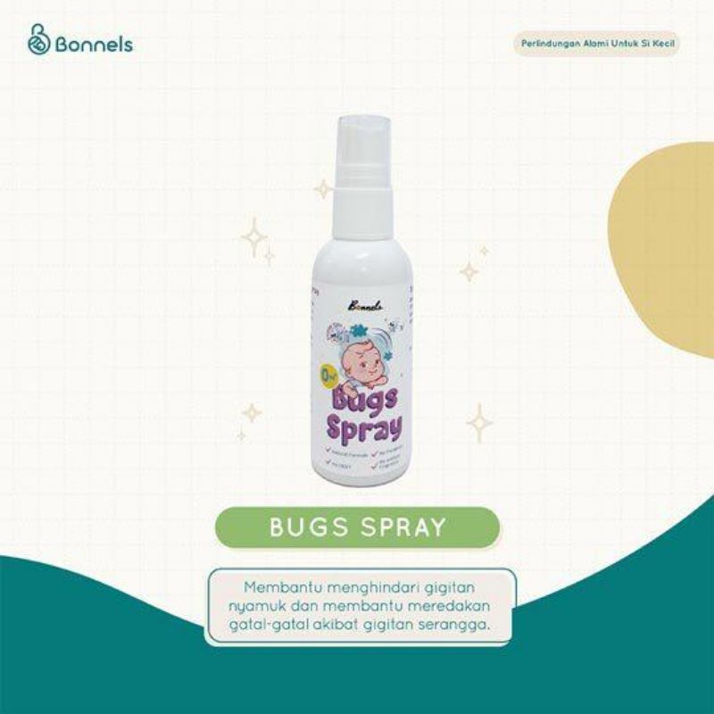 Jual Bonnels Bugs Spray 60 ml - Anti Nyamuk dan Serangga Semprot 100% Alami | Shopee Indonesia