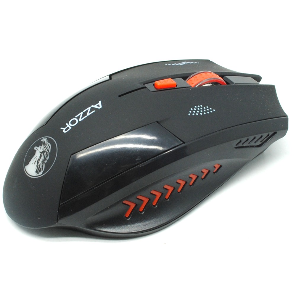 Jual Azzor Mouse Gaming Wireless Rechargeable USB 2400 DPI Mouse Tanpa ...