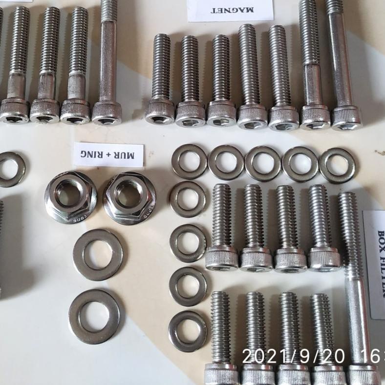 Jual Berkualitas Baut L Set Mesin RX king Full Stainless Asli Merk THE ...