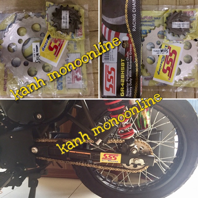 Jual Gear SSS Set 428 KAWASAKI W175 Size 11T - 15T & 30T - 45T & SSS ...
