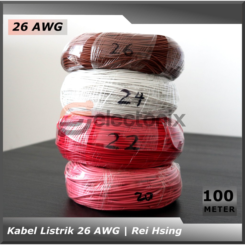 Jual Kabel Listrik 26 AWG | Rei Hsing UL1007 [100m] | Shopee Indonesia