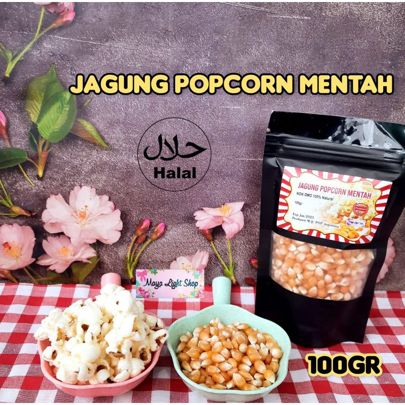 Jual Jagung popcorn mentah 100gr bahan popcorn jagung berondong cemilan ...