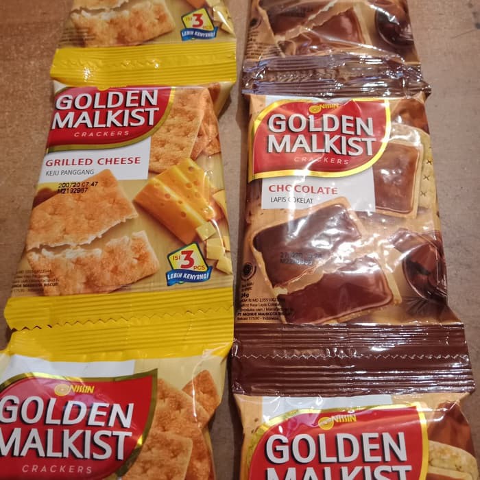 Jual Golden Malkist Nissin Coklat Keju 1 pak Biskuit Wafer | Shopee ...