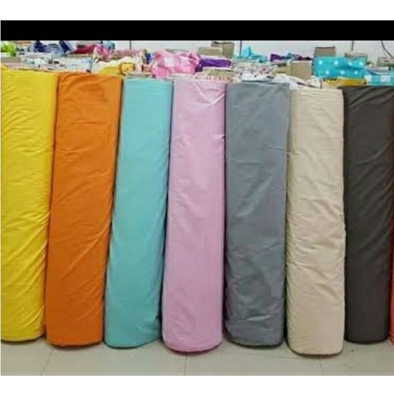 Jual 0.5 Meter Kain Sprei Polos Katun Jepang Lebar Kain 2.5 Meter ...