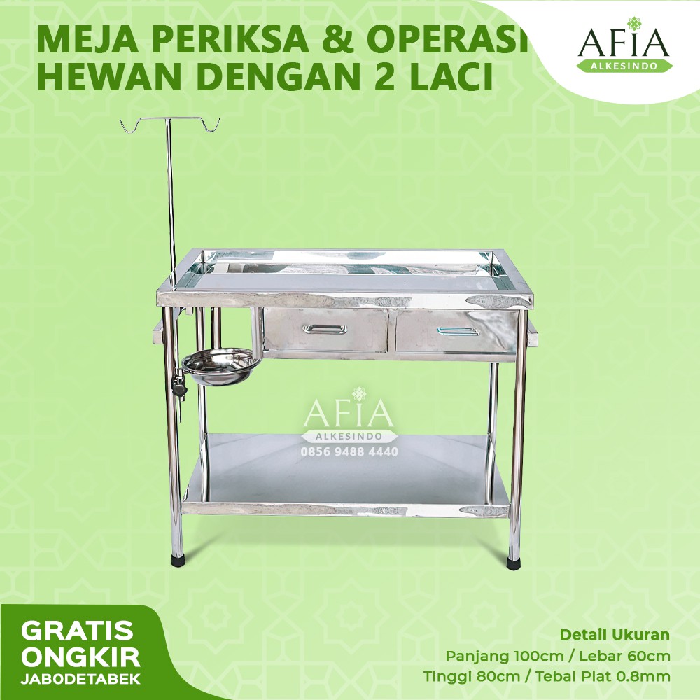 Jual Meja periksa dan operasi hewan dengan laci 100cm | Shopee Indonesia