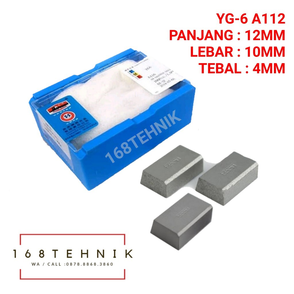 Jual MATA PAHAT WIDIA CEMENTED CARBIDE TIP YG6 A112 BOX / BETEL WIDIA YG-6 A112 / BUBUT BAJA ...
