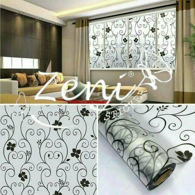 Jual stiker kaca film jendela rumah motif batik sticker kaca sanblas ...