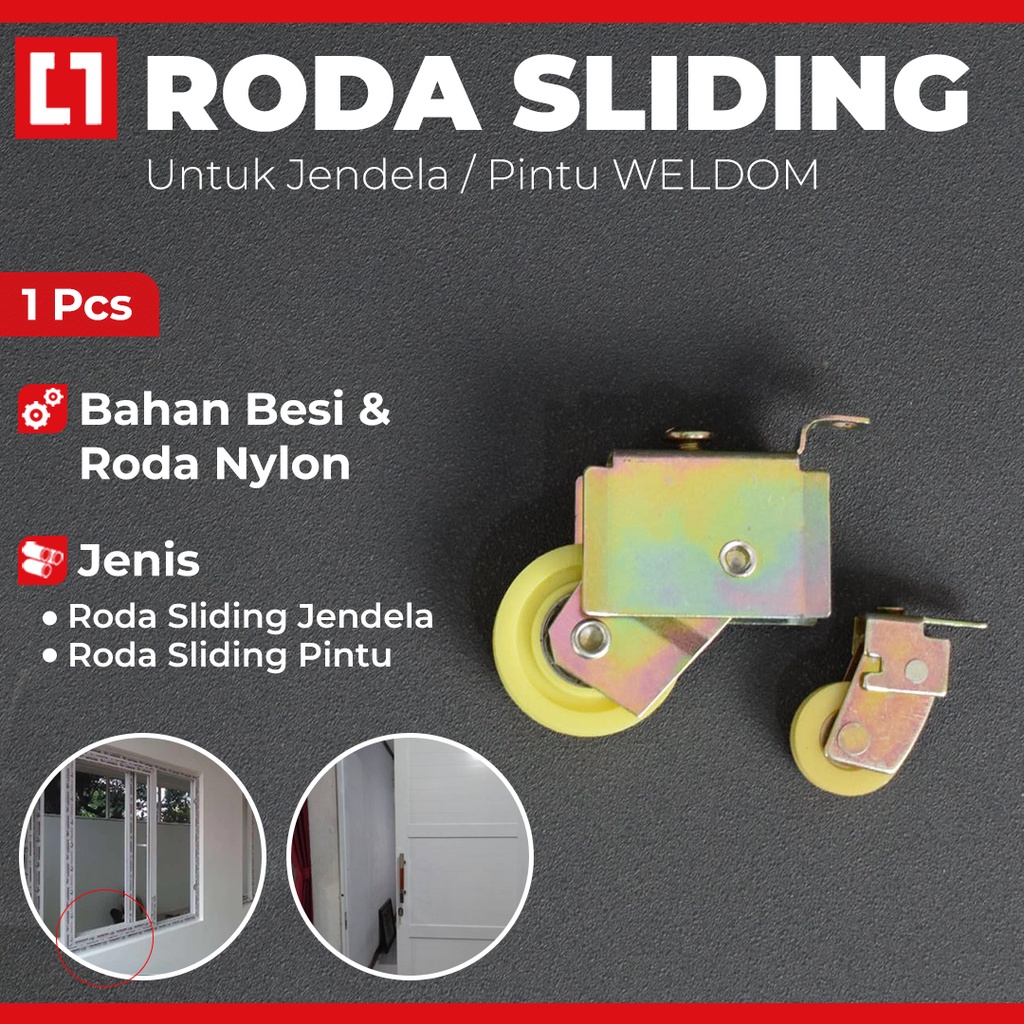 Jual WELDOM Roda Sliding Window / Door / Geser Jendela /Pintu Kecil ...