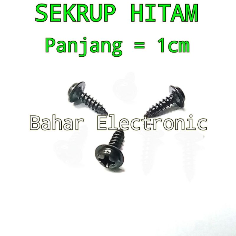 Jual Sekrup Hitam Panjang 1cm per 2 biji | Shopee Indonesia