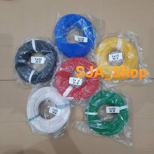 Jual KABEL LISTRIK DC 1x20 isi 50 meter (pilih warna di varian ...