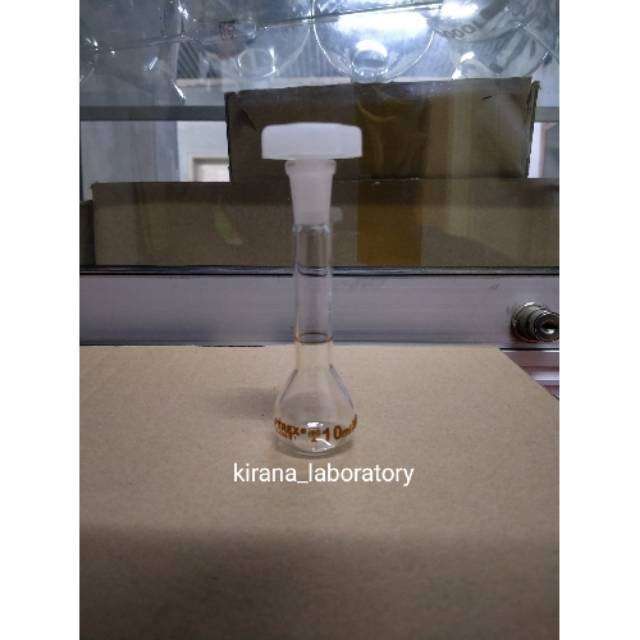 Jual Labu ukur 10ml - volumetric flask 10ml Pyrex | Shopee Indonesia