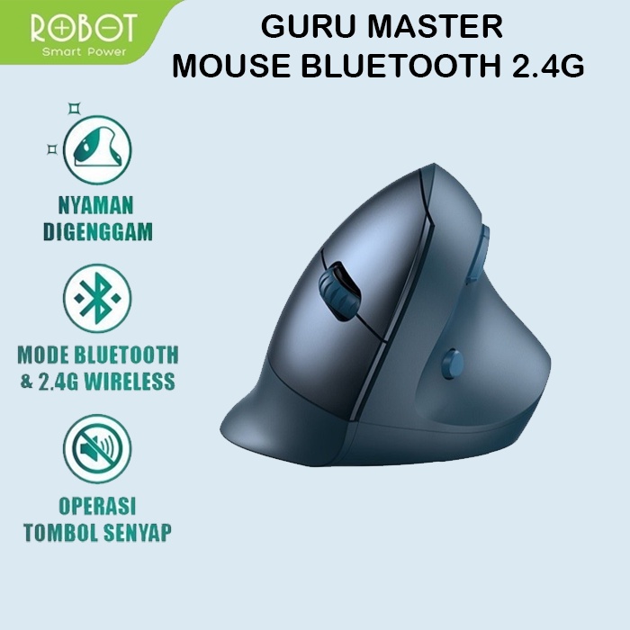 Jual ROBOT Guru Master 1 Mouse Wireless Bluetooth + USB Reciever ...