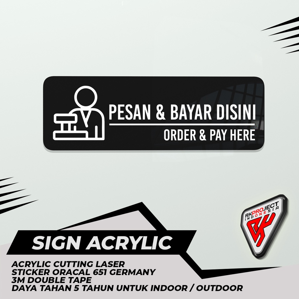Jual SIGN BOARD AKRILIK PESAN DAN BAYAR DISINI / ORDER AND PAY HERE ...