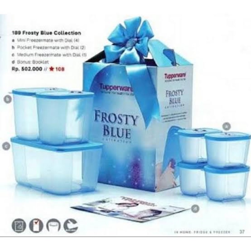 Jual Tupperware Frosty Blue Collection / Tempat Penyimpanan Makanan ...