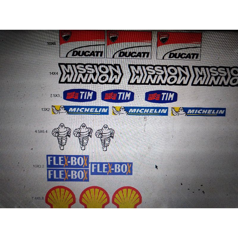 Jual sticker sponsor logo Ducati 7 pasang | Shopee Indonesia