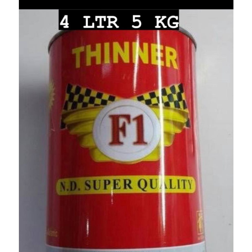 Jual Thinner / Tiner / Pengencer Cat F1 ND Super Kemasan Kaleng 4 ltr 5 ...