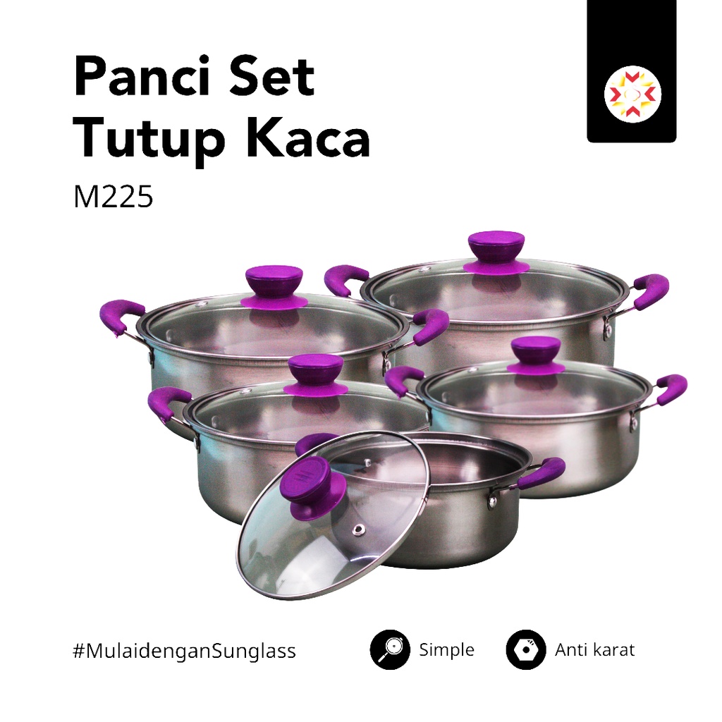 Jual Panci Set Stainless Steel Kuat dan Anti Karat Ukuran 16cm sampai ...