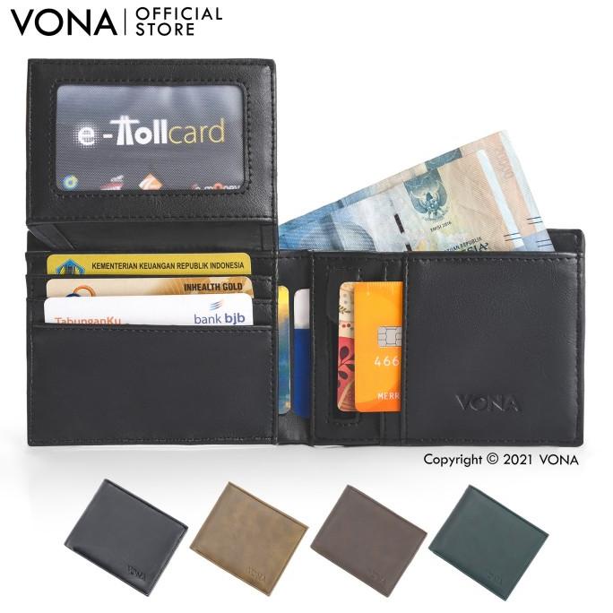 Jual VONA Dompet Pria Polos Pendek 3 Ruang Muat Banyak Kartu Uang ...